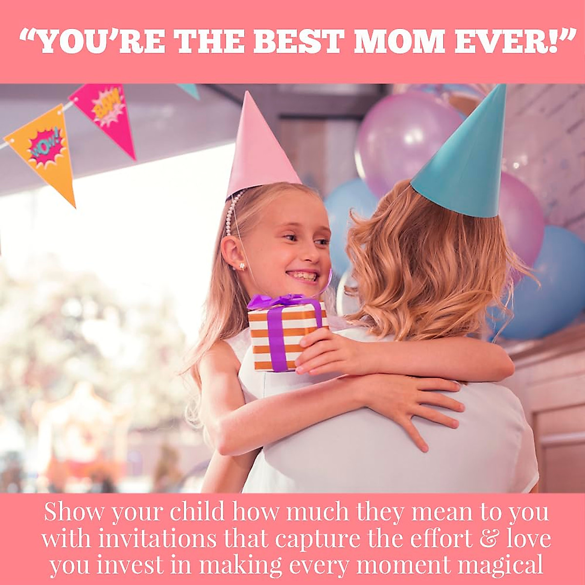 Amanda Creation Axolotl Birthday Party Invitations, 20 5x7 Fill-In Cards with Twenty White Envelopes