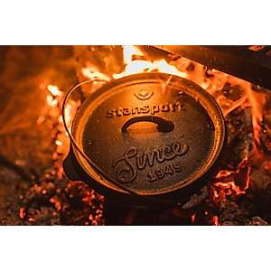 Stansport 16018-20 Cast Iron Dutch Oven - 2 Qt - With Legs - Pre-Seasoned