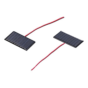 2Pcs Micro Mini Solar Cells, 68x36mm 0.3W 5V Polysilicon Micro Solar Panel Module, Mini Glue Power Solar Panels for All Kinds of Low?Power Electrical Appliances