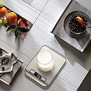 CROWNFUL Food Scale, 11lb Digital Kitchen Scales Weight Ounces and Grams for Cooking and Baking, 6 Units with Tare Function (Battery Included)