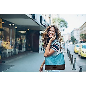 Montana West Large Hobo Bag Leather Purses and Handbags for Women Top Handle Shoulder Satchel Handbags Fashion Ladies Designer Handbags with Pockets Zipper Leather Tote Purse for Women MWC-047TQ