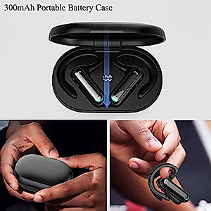 Luisport Open Ear Bluetooth Headphones Wireless Earphones Bluetooth Earbuds Wireless Earbuds Bluetooth Earphones Wireless Earphones (FW5-Black)