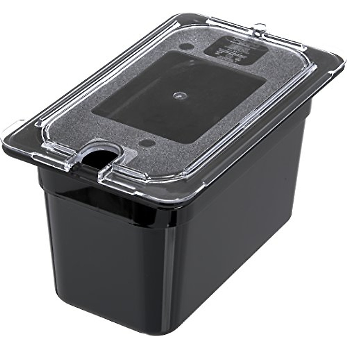 Carlisle FoodService Products 3068203 StorPlus Fourth Size Food Pan, Polycarbonate, 6" Deep, Black