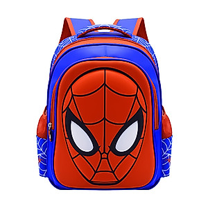 Toddler School Backpack 3D Comic Schoolbag Waterproof Lightweight Backpack for Elementary Student Schoolbag Kids（Blue M）