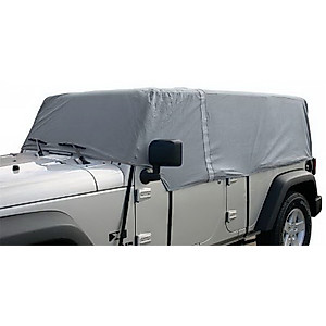 Rampage 4-Layer Breathable Cab Cover | Fits Over Installed Top, Grey | 1264 | Fits 2007-2018 Jeep Wrangler Unlimited 4-Door