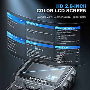 LAUNCH CR529 OBD2 Scanner Diagnostic Tool, Full OBDⅡ Scanner for Car, Free Lifetime Upd. Check-Egine-Light Code Reader, 5 Yrs. Backup, Clear Codes, One Click I/M, for DIYers with Cars After 1996