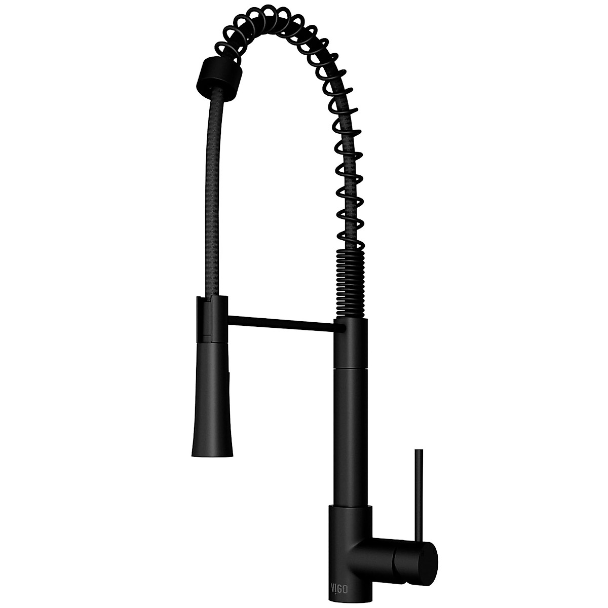 VIGO VG02032MB 22" H Laurelton Single-Handle with Pull-Down Sprayer Kitchen Faucet in Matte Black