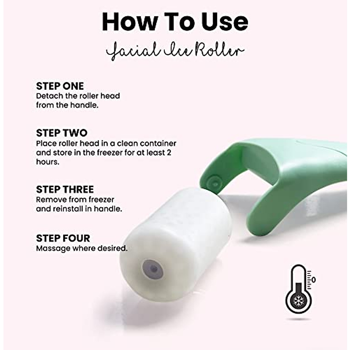 ROSELYNBOUTIQUE Ice Roller for Face Facial Tools Skin Care Set - Self Care Gifts for Women Cryotherapy Kit Reduce Wrinkles Puffiness Aging (Green)