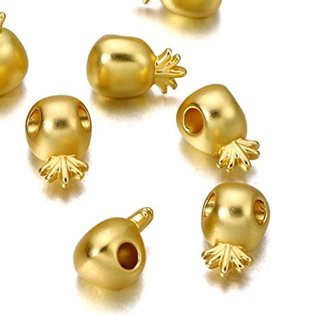 15pcs 2mm Mixed Zinc Alloy Pore Beads Loose Spacer Beads Metal Beads for Jewelry Making DIY Loose Beads