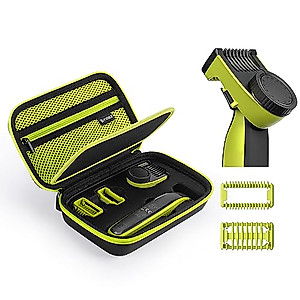 Yinke Guards and Case for One Blade QP2520 QP2630 QP2724 QP2834 Shaver, 14 Adjustable Size Length Precision Comb 0.4-10mm with Body Kit Upgrade Your Oneblade Trimmer