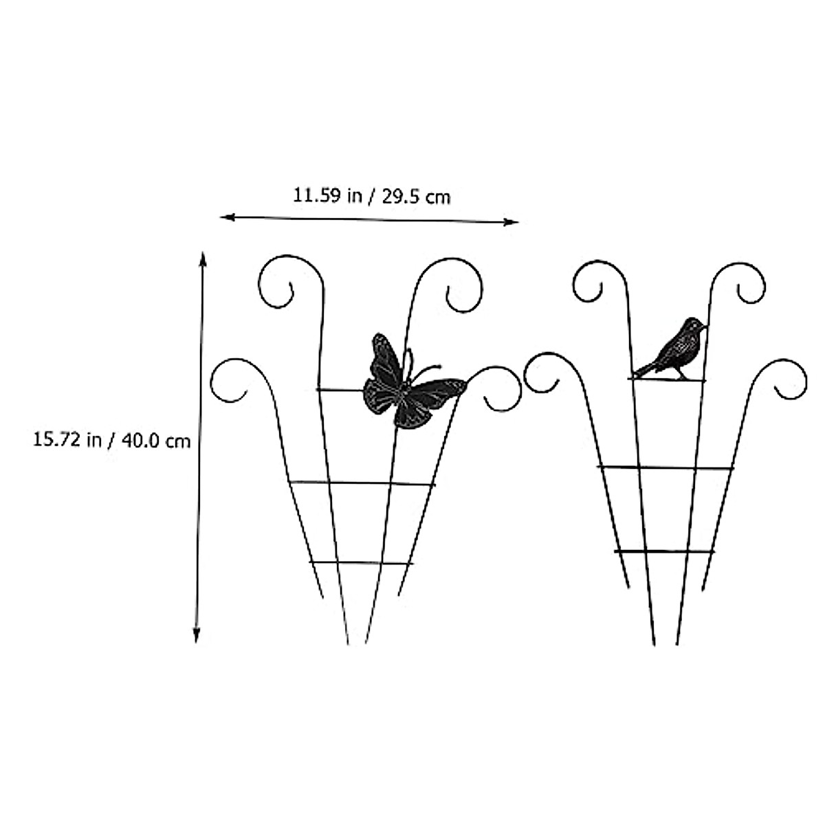 YARNOW 8 Pcs Rose Plant Orchid Plant Rose Trellises Stackable Flower Trellis Flower Support Ring Tomato Cages Plant Support Rack Plant Climbing Stand Plant Climbing Rack Fixed Rod Bracket