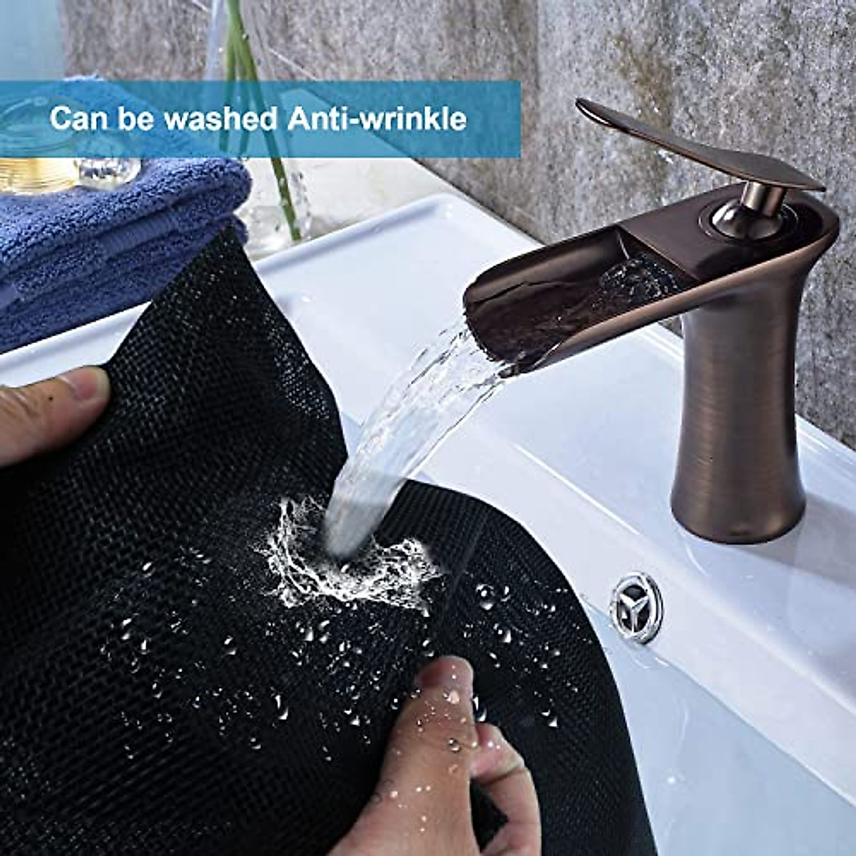 Solar Window Screen Mesh, Anti-UV Solar Screen Fabric Replacement 55" x 118", Adjustable Pollen/Dust/Floc/Rain Barrier Net for Windows, Door, Patio (Black)