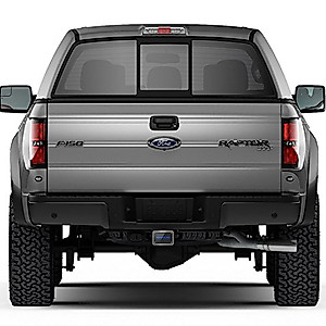 iPick Image Made for Ford F150 Raptor 2017 to 2018 in Blue Black Carbon Fiber Texture Plate Billet Aluminum 2 inch Tow Hitch Cover
