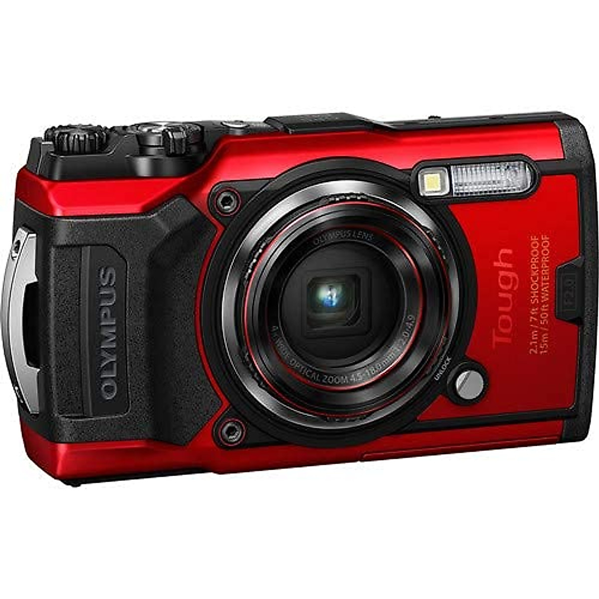 OLYMPUS Tough TG-6 Waterproof Camera, Black Tough TG-6 Waterproof Camera, Red Bundle