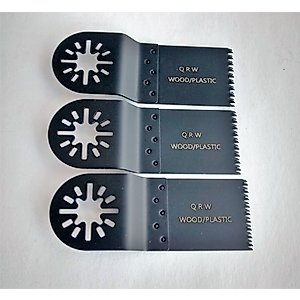 3 Pack Universal Wood Cutting Japan Teeth HCS Blade for Fein Multimaster, Ridgid, Bosch, Chicago, Milwaukee, Etc.