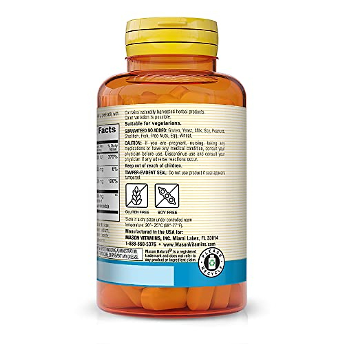 MASON NATURAL Magnesium & Vitamin D3 with Turmeric - Healthy Heart and Nervous System, Strengthens Bones and Muscles, Improved Joint Health, 60 Tablets