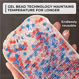 Thrive Reusable Gel Ice Pack for Injuries (2-Pack), FSA and HSA Approved, Flexible Hot and Cold Compress for Knees, Ankles, Arms, and Back