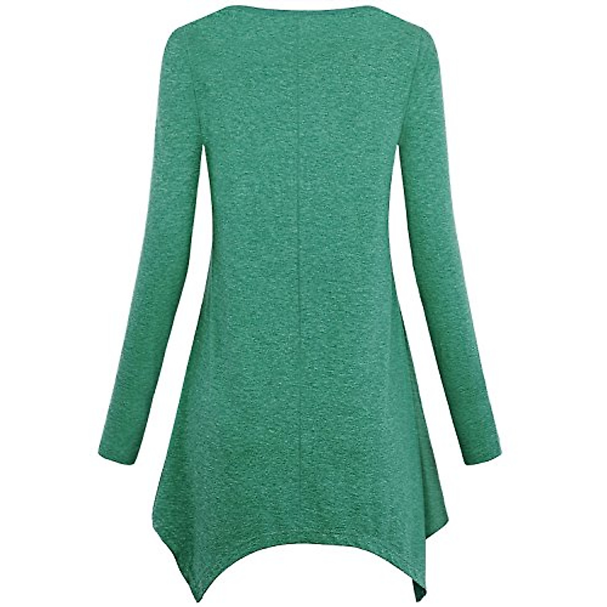 MOQIVGI Tunic Tops for Leggings for Women Cowl Neck Long Sleeve Fall Shirts Modest Career Office Wear Cozy Modern Fit Sharkbite Hem A-line Pullover Sweatshirt with Pockets Green XX-Large
