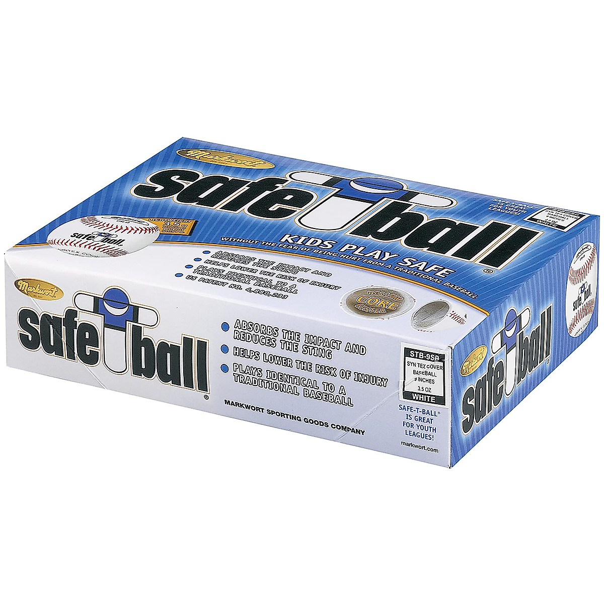 Markwort Safe-T-Ball Baseball, White, 9-Inch (Dozen)