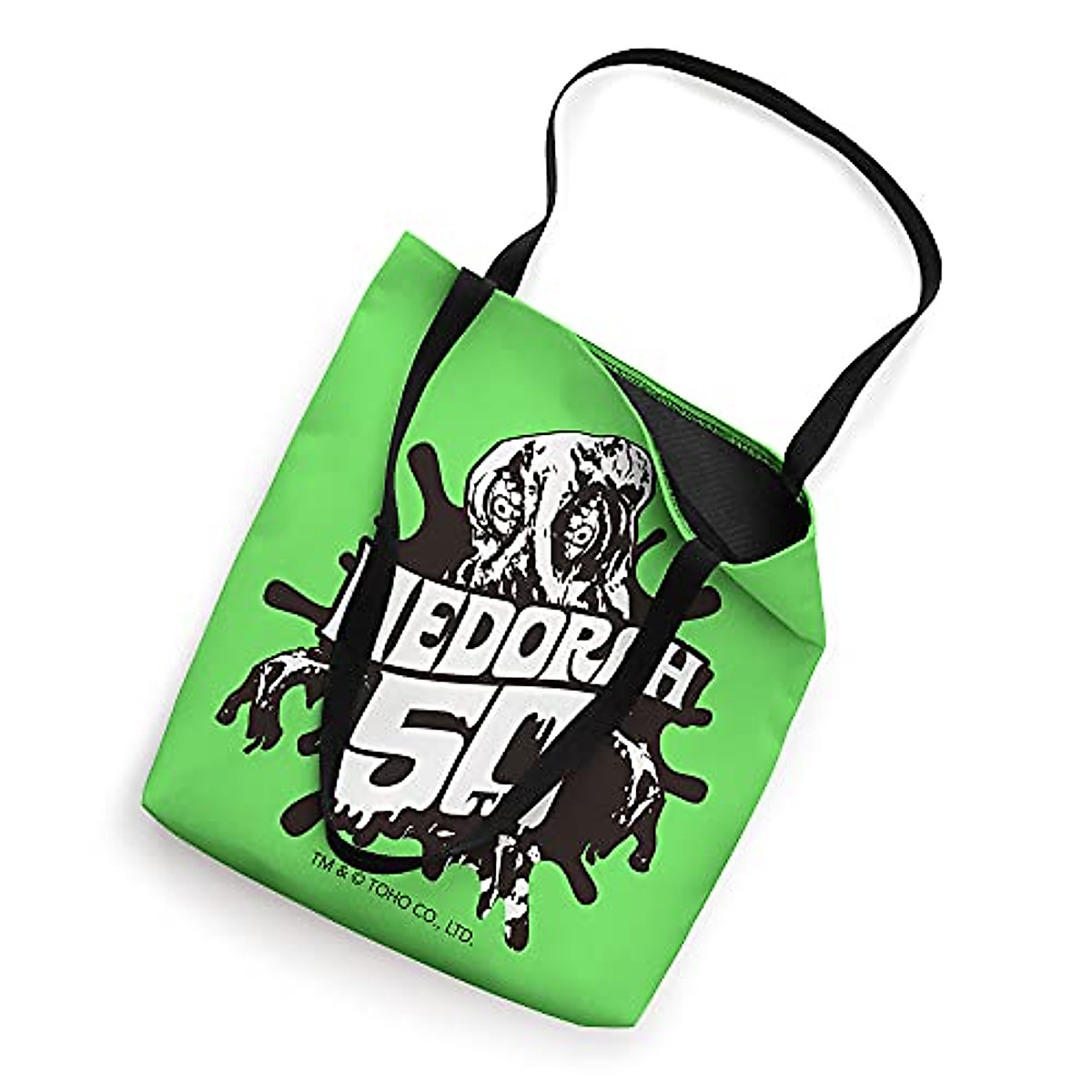 Godzilla Hedorah 50th Anniversary Black Line Art - Green Tote Bag