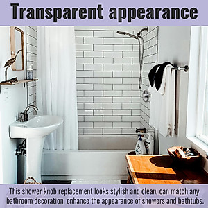 Liberflow Shower Knob Replacement for Sb-170, Shower Faucet Handle Compatible with Valley Single Handle Kitchen, Lavatory, Tub, Bathtub Faucets, Clear Acrylic Handle Replacement