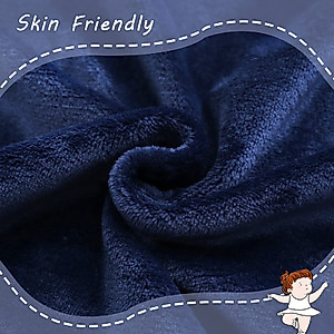 Exclusivo Mezcla Fleece Throw Blanket for Couch, Super Soft and Warm Blankets, Navy Blue Throw All Season Use, Cozy, Plush, Lightweight, 30x40 inches