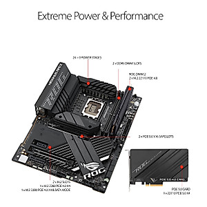 ASUS ROG Maximus Z690 Apex(WiFi 6E) LGA 1700(Intel 12th Gen)ATX gaming motherboard (PCIe 5.0,DDR5,24 power stages,DDR5,5x M.2,PCIe 5.0 M.2,USB 3.2 Gen 2x2 front-panel connector,Hyper M.2 Card bundled)