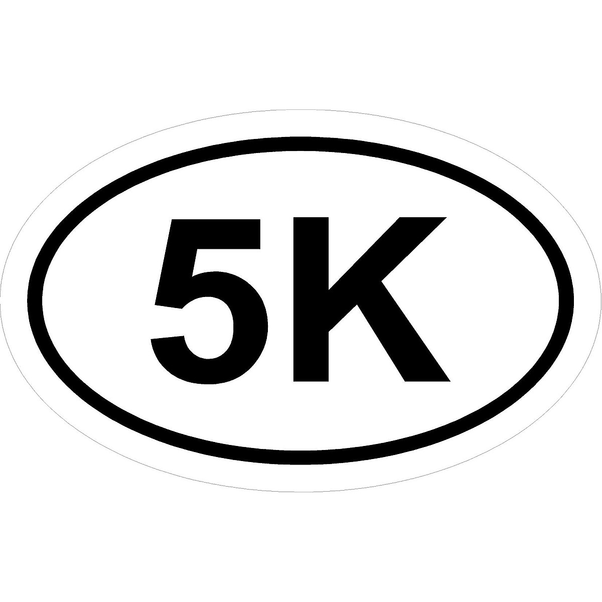 *Magnet* 3.5” x 5.5” Oval: 5k Marathon Run