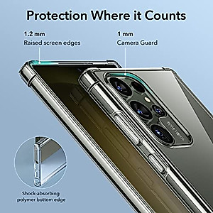 ESR for Samsung Galaxy S23 Ultra Case, S23 Ultra Phone Krystal Clear Case, Ultra-Yellowing Resistant, Military-Grade Drop Protection, Case for Samsung S23 Ultra, Transparent Slim Phone Cover, Clear