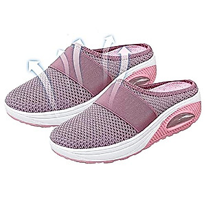 Kumprohu Orthopedic Shoes - Womens Breathable Shoes Sneakers | Orthopedic Walking Shoes with Air Cushion and Slip-On Sandals for Shopping, Working, Yoga Walking Pink