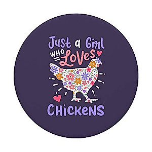 Chicken Hen Love Cute Funny Gift PopSockets PopGrip: Swappable Grip for Phones & Tablets