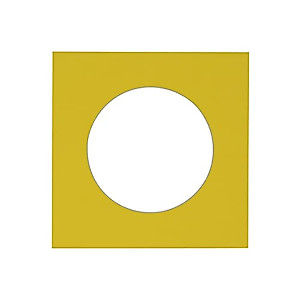 20x20 Mat Bevel Cut for 16x16 Photos - Precut Yellow Circle Shaped Photo Mat Board Opening - Acid Free Matte to Protect Your Pictures - Bevel Cut for Family Photos, Pack of 1 Matboard Show Kit With