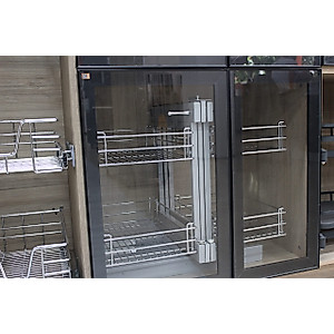 Tuhome Blind Corner Cabinet Organizer Grilled Base Silver X1 UN