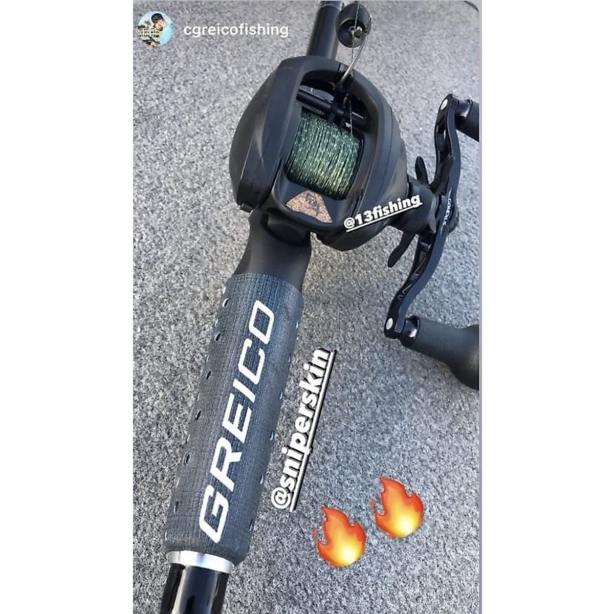 SNIPER SKIN Fishing Rod Grip | Fishing Gear Handle | Fishing Accessories | Renew Your Rod | Custom Fishing Rod | Replacement Grip | Blue Marine Camo