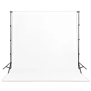 Sugargirl White Backdrop Background for Photography, 8X10FT Photo Backdrop White Screen Photo Booth Backdrop for Photoshoot Party Video(1 Panel)