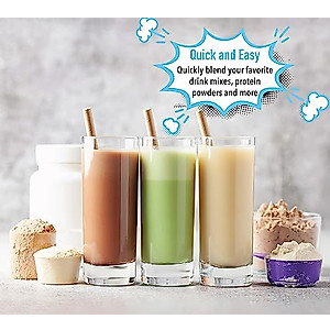 Elementi Milk Frother Wand - Electric Handheld Matcha Whisk (Black) - Coffee Hand Frother & Frappe Maker - Coffee Mixer - Electric Coffee Drink Stirrer - Handheld Frother Blender Stick & Mini Mixer