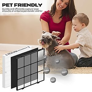 2 Pack Airmega AP-1512HH Filter Replacement Compatible with Coway Airmega AP-1512HH and Airmega 200M, with 2 True HEPA Filter and 8 Carbon Pre-Filters, Replace Part # 3304899