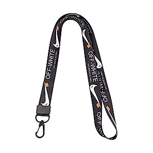 XIBINO 5pcs Off White Lanyard for Keys kdracoip Strap for Keychains ID Holder Key Phones with Quick Release Buckle Neck Lanyard (5 Colors)