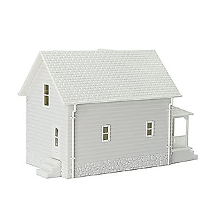 HO Scale Model Blank Buidlings Kit Unassembled House for 1:87 Model Train Layout JZ01JJ (HO Scale-1 Unit)