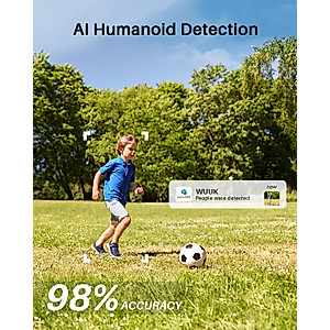 WUUK 2K Security Cameras Wireless Outdoor System, 2-Cams Kit, Homebase Support Up to 8 Cams, Home Cam with 240 Days Battery Life, AI Humanoid Alert, Compatible with Alexa/Google, IFTTT, No Monthly Fee