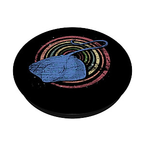 Retro Stingray Aquarist Ocean Animal Lover Manta Ray PopSockets Swappable PopGrip
