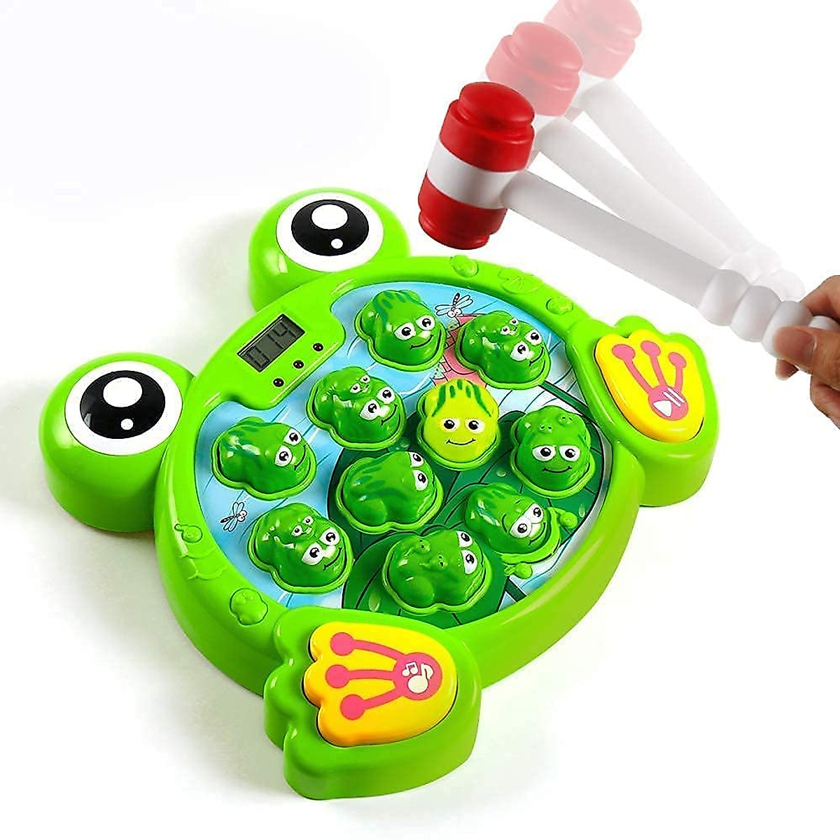 YEEBAY Interactive Whack A Frog Game & Water Doodle Mat, Gifts for Girls Boys Age 2 3 4 5+ Years Old