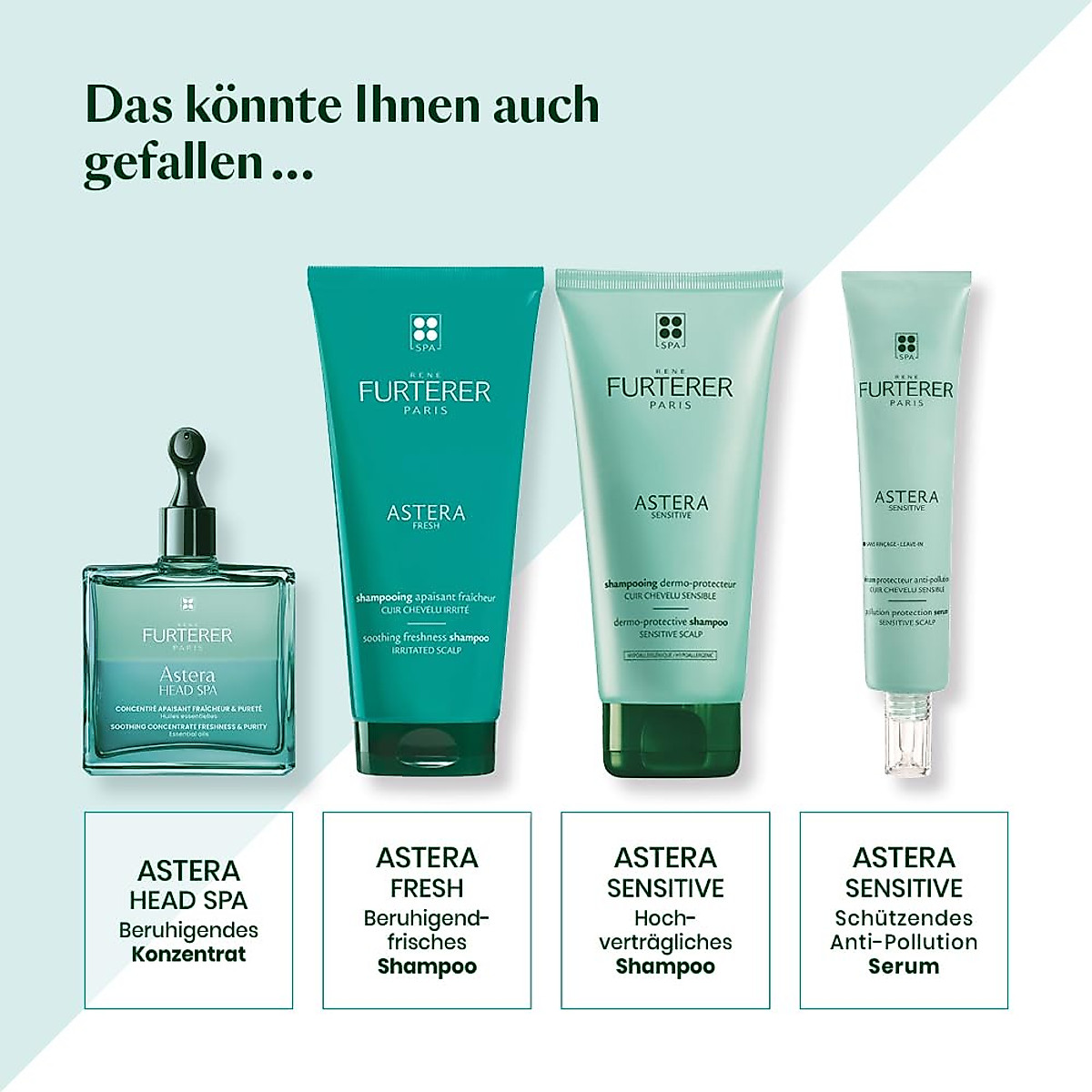 Rene Furterer ASTERA FRESH Soothing Freshness Serum - Cool & Soothe Sensitive Scalps - Mint & Eucalyptus - Paraben & Silicone-Free - 2.5 fl. oz.