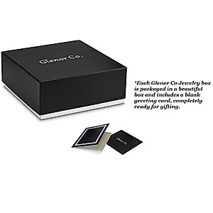 Glenor Co Cufflink Box for Men - Holds 70 Cufflinks - Luxury Display Jewelry Case -Carbon Fiber Design - Metal Buckle Holder, Large Glass Top - Black