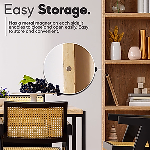 Nard 12-Inch Wooden Backgammon Travel Set for Adults and Kids - Durable Wood with Minimal Design, Portable and Easy to Take on The Go, with Metal Magnet Closure - Game Instruction Included