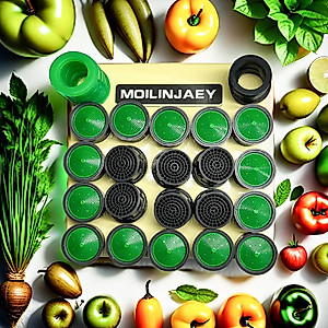 MOILINJAEY Faucet Aerator, 1.5 GPM Flow Restrictor Insert, Faucet Aerator Replacement Part for Bathroom or Kitchen Faucet Filter, Fits Male and Female Faucet Aerators with Washers (20 Pcs)