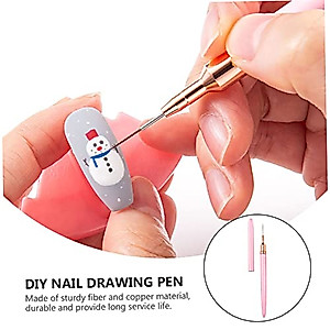FRCOLOR Nail Art Drawing Pen Pinceles Para Acrilico Uñas Pinceles Para Uñas Acrilicas Pedicure Tools Rhinestone Dotting Pen Liner Brush for Nails Nail Liner Pen Nails Brush