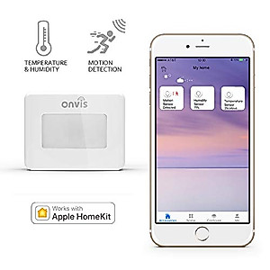 Onvis Smart Homekit Motion Sensor Indoor Humidity Gauge Hygrometer Thermometer Home Automation Trigger Bluetooth No Hub Required