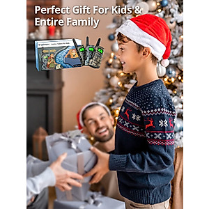 Inspireyes Walkie Talkies for Kids Rechargeable, Easter Basket Essentials Stuffers, Long Range 2 Way Radio, Outdoor Camping Games Toy Birthday Xmas Gift for Boys Age 8-12 3-5, 3 Pack Camo