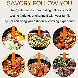 Moroccan Tagine Pot, Thickened cast iron enamel clay pot rice, with 2 Handle and Lid, for Cooking and Slow Stew Ceramic Casserole,Yellow